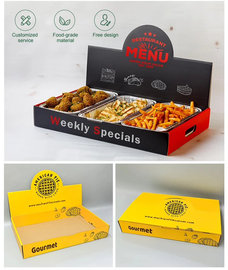 Wholesale Custom Logo Disposable Shawarma Box - Kraft Paper