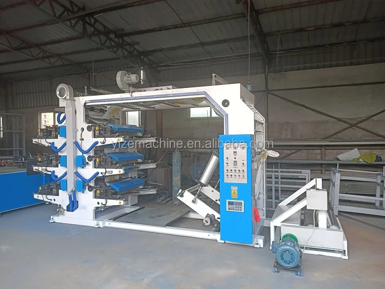 Mini 1-6 Colors Flexographic Roll to Roll Printing Machine