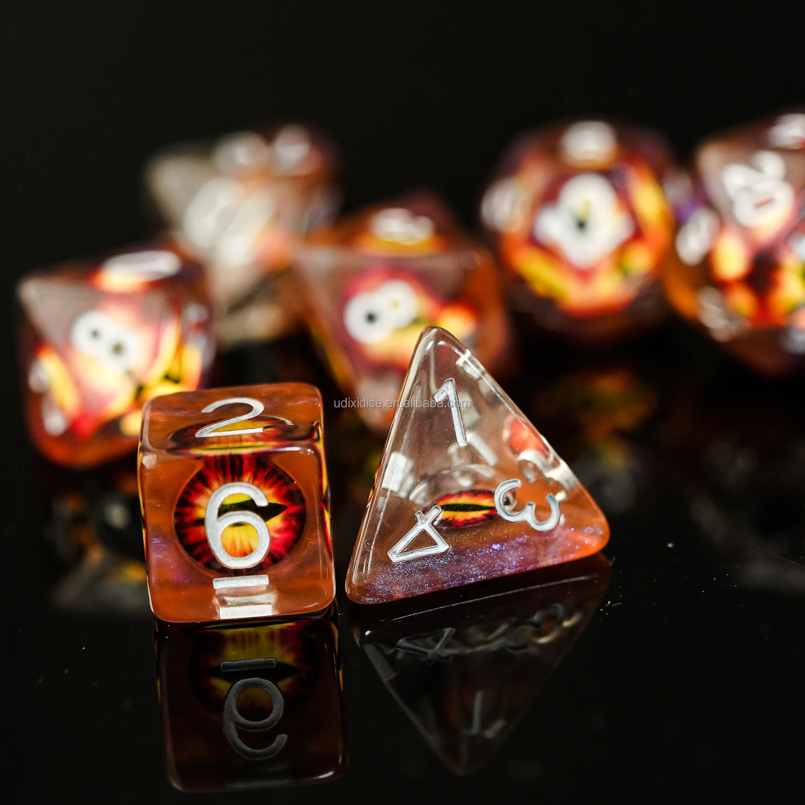 Udixi Plastic Rpg Polyhedral Dungeons And Dragons D&d Resin Custom Logo ...