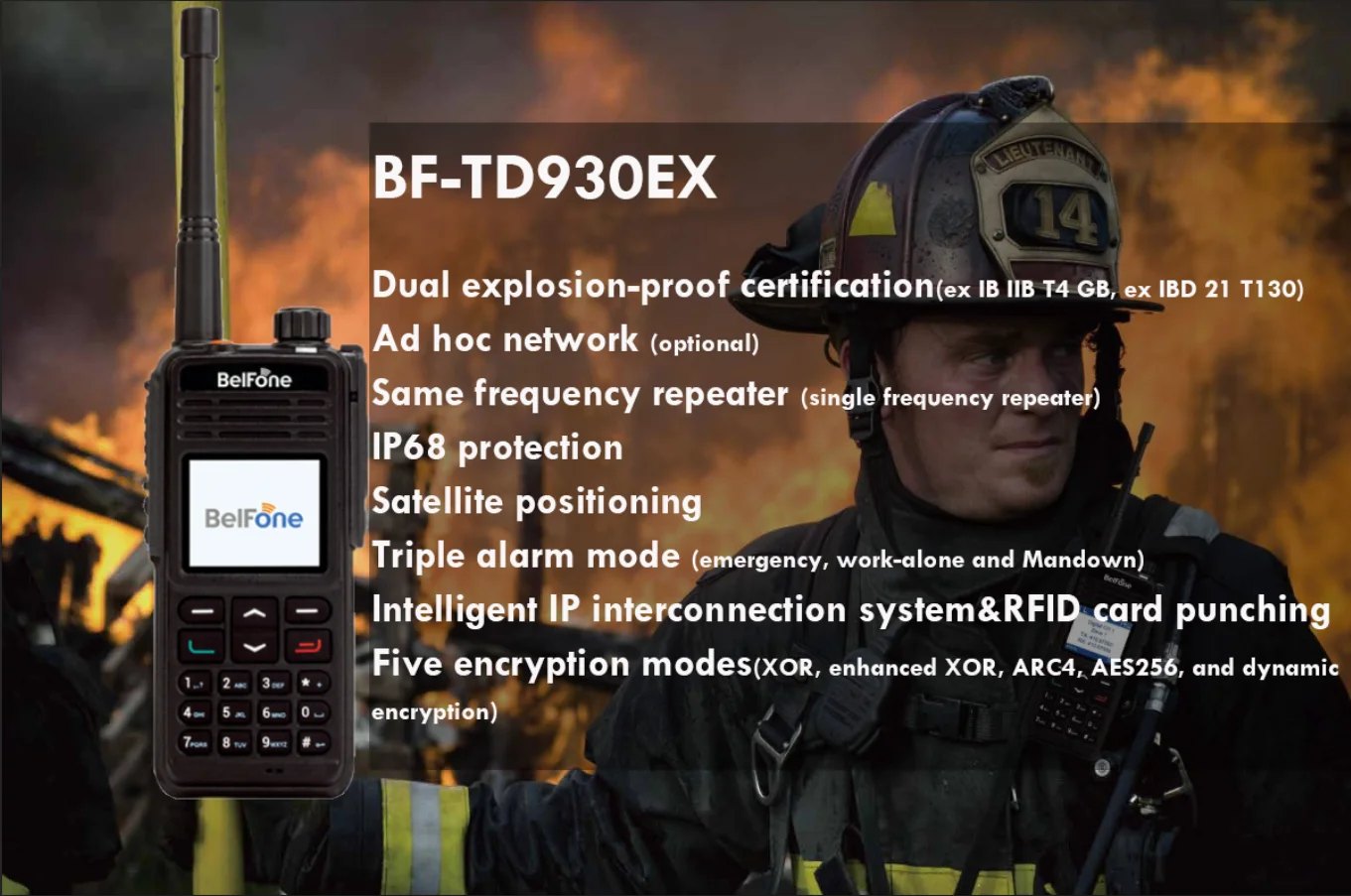 Belfone BF-TD930EX - Critical Communication Two Way Radio