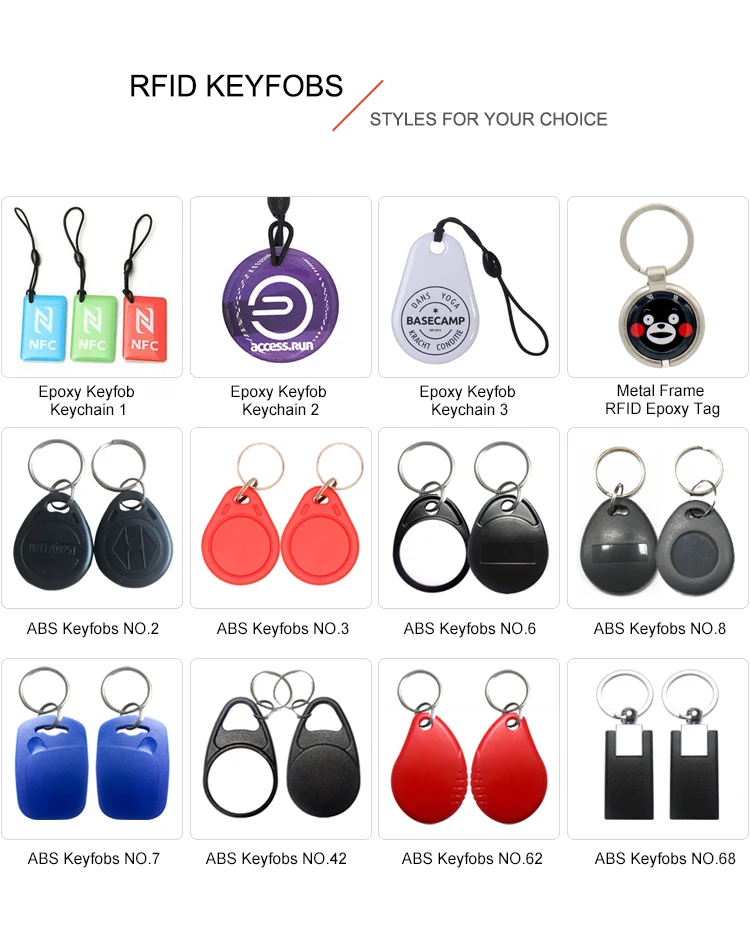 Custom Design 125khz Smart Hotel Locks Key Fobs Keychain RFID Keyfobs ...