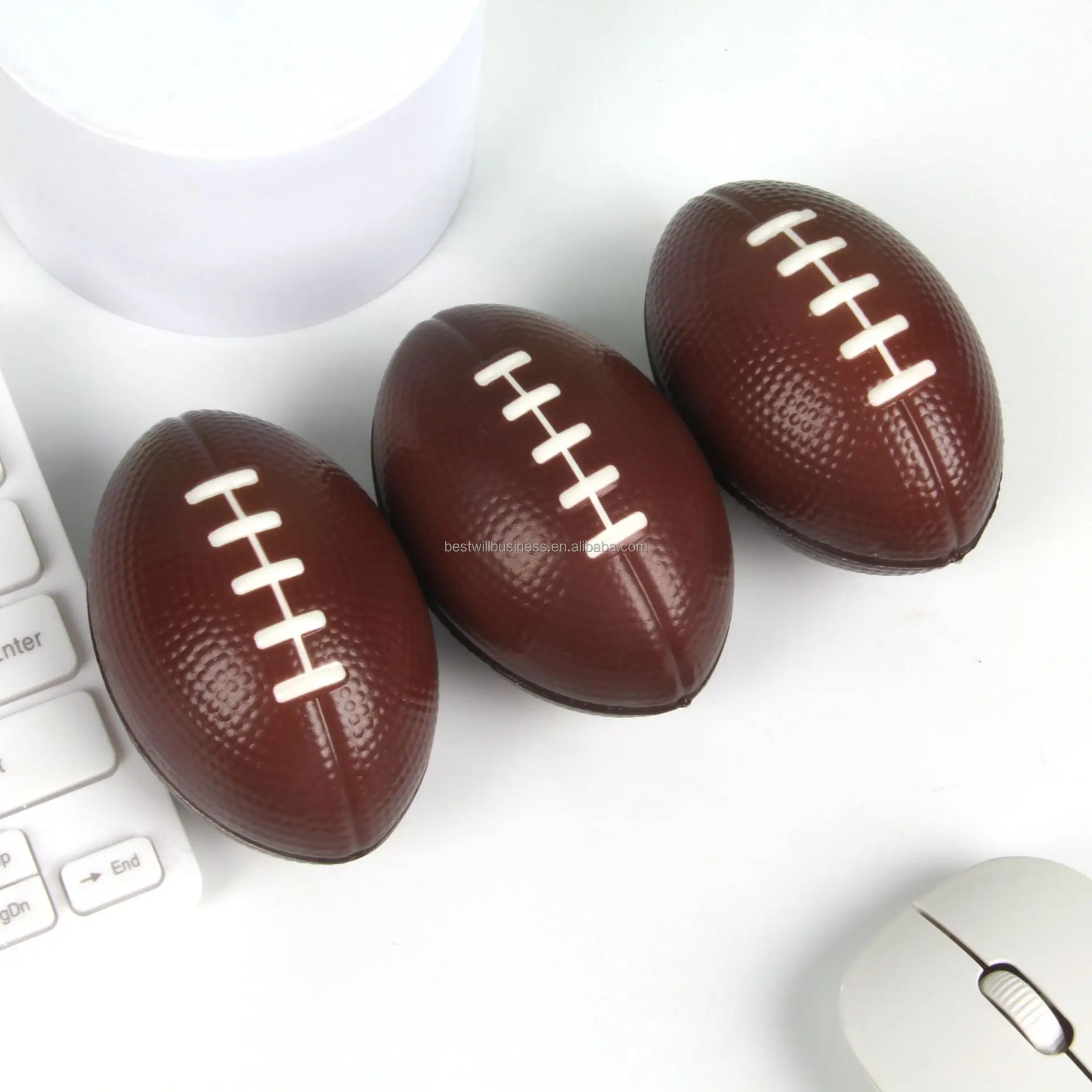 Mini Rugby Pu Foam Ball Kindergarten Baby Toy Balls Anti Stress Ball ...