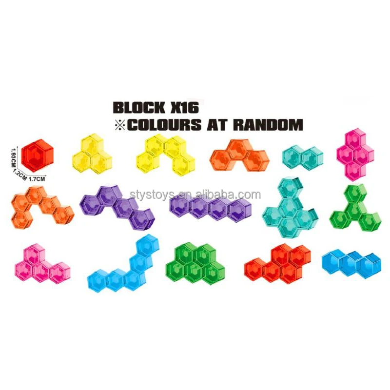 Hot New 2024 Hexagonal Diamond Balance Tower 16pcs Balance Stacking ...