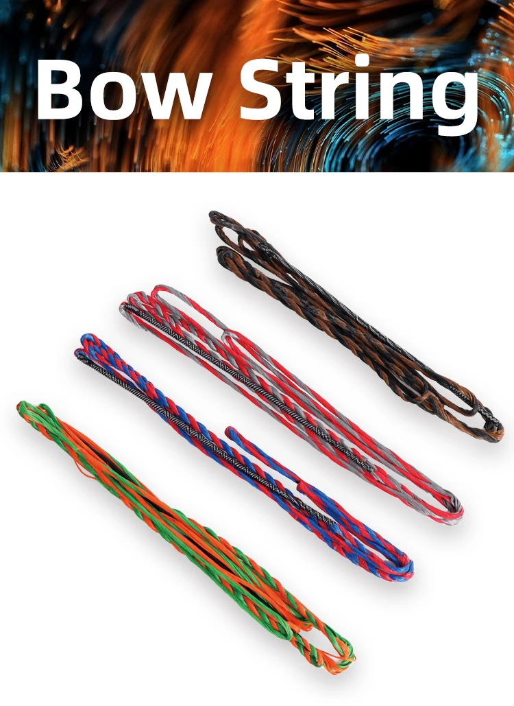 Customization Traditional Bow String 58" Flemish String Brown Black Twisted Hunting Bowstring ...