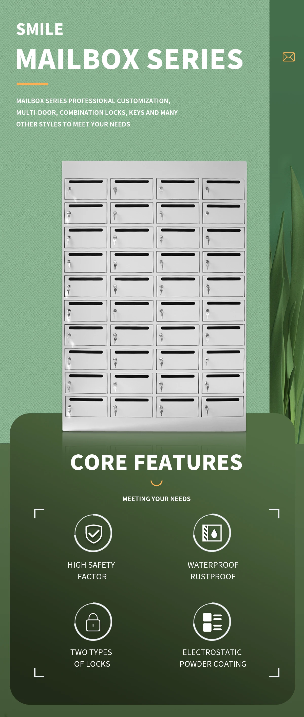 Outdoor Postmount Mailbox With Decorated Gold Bars Custom Mini Mailbox ...