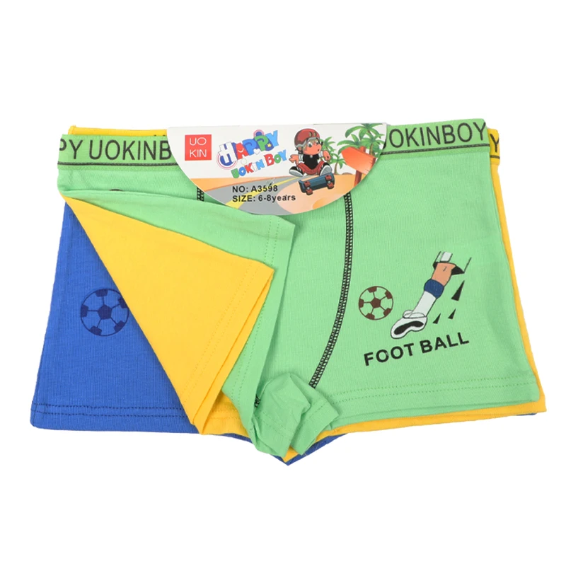 Uokin Cartoon Cotton Print Boy Boxer Briefs Shorts Soft Breathable 4-10 ...