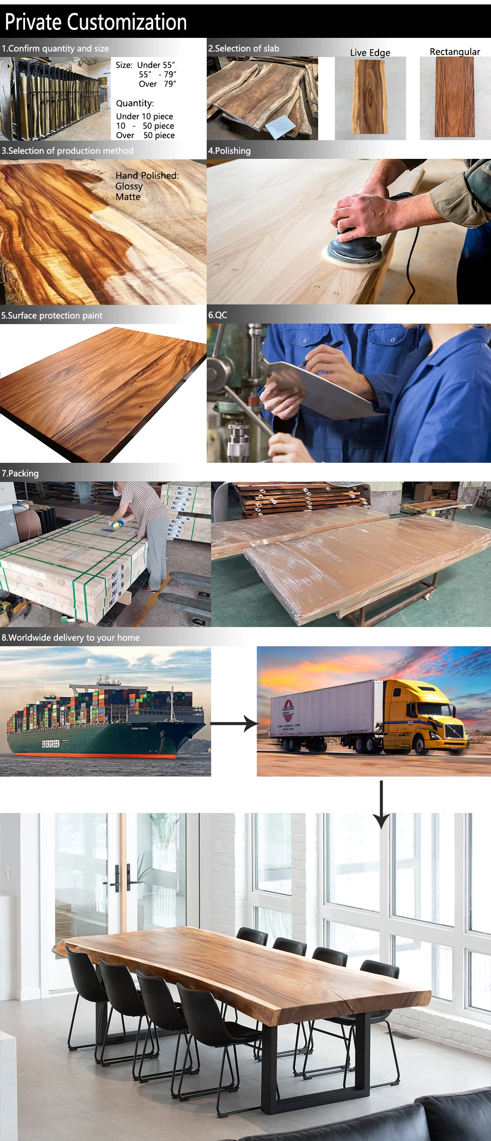 Natural Solid Wood One-piece Luxury Walnut Wood Large Conference Table ...