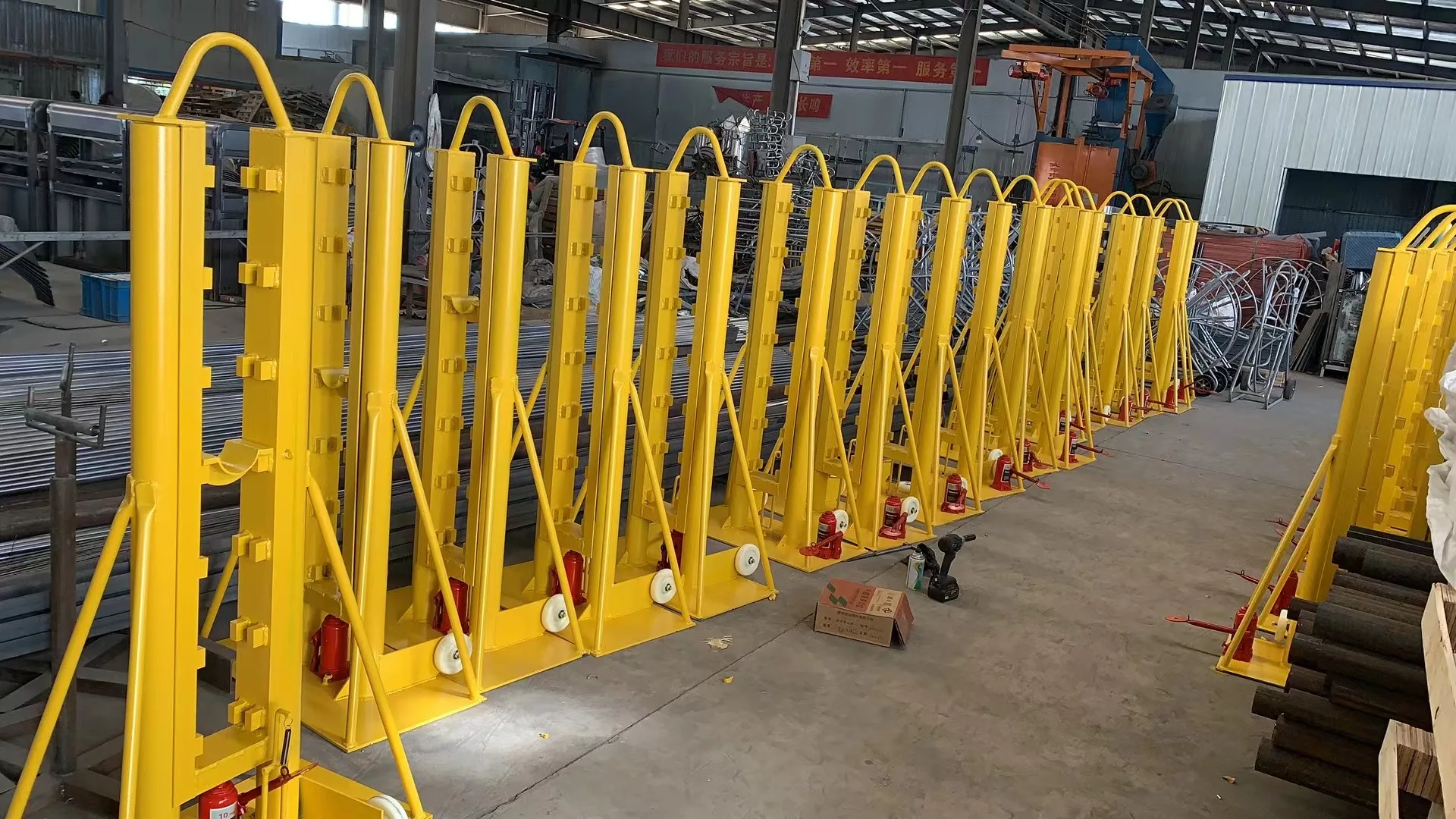 10ton Adjustable Hydraulic Cable Drum Stand - Measuring Wheel