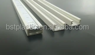 Plastic U Channel Track Profile - Custom Colors & Shapes