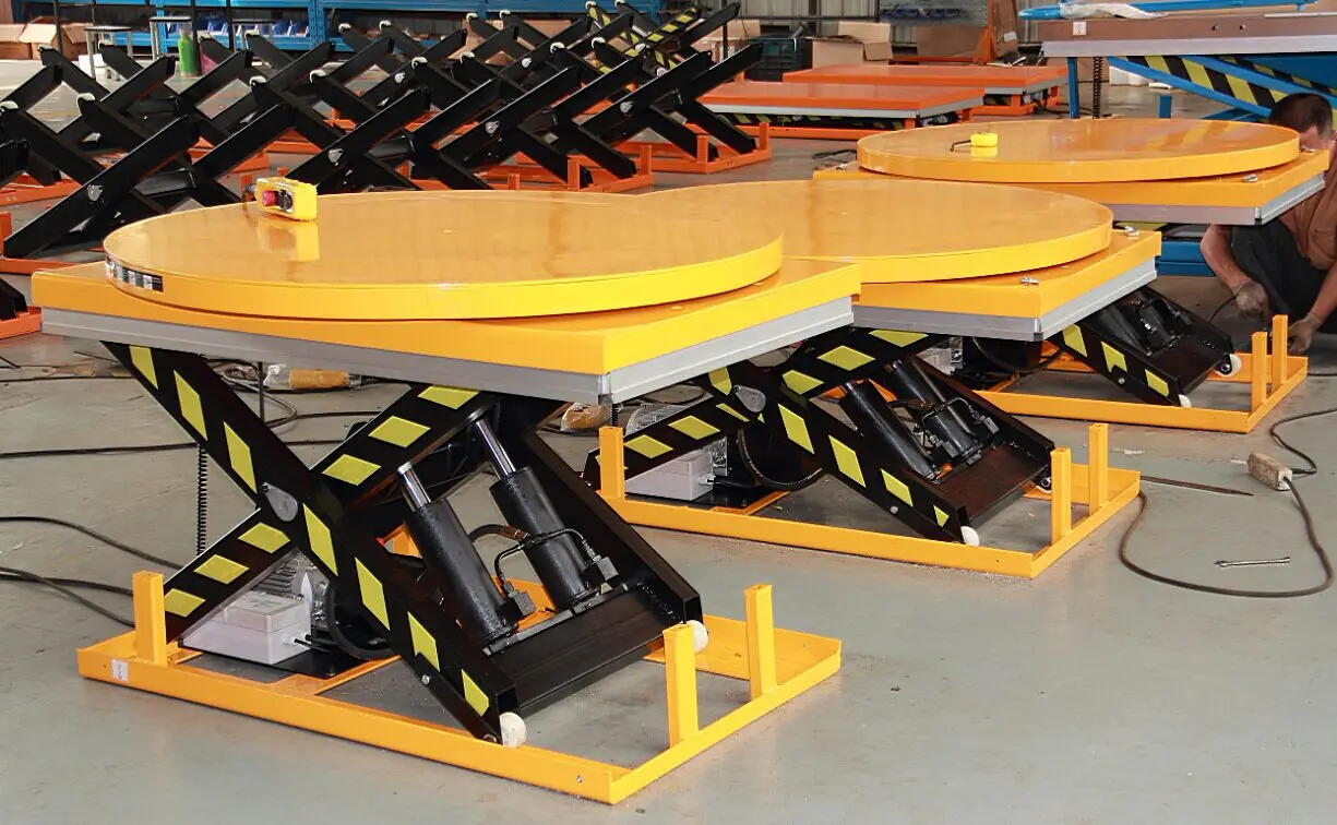 Plk Electric Scissor Lift Table Hydraulic Cargo Lift Platform Rotary ...