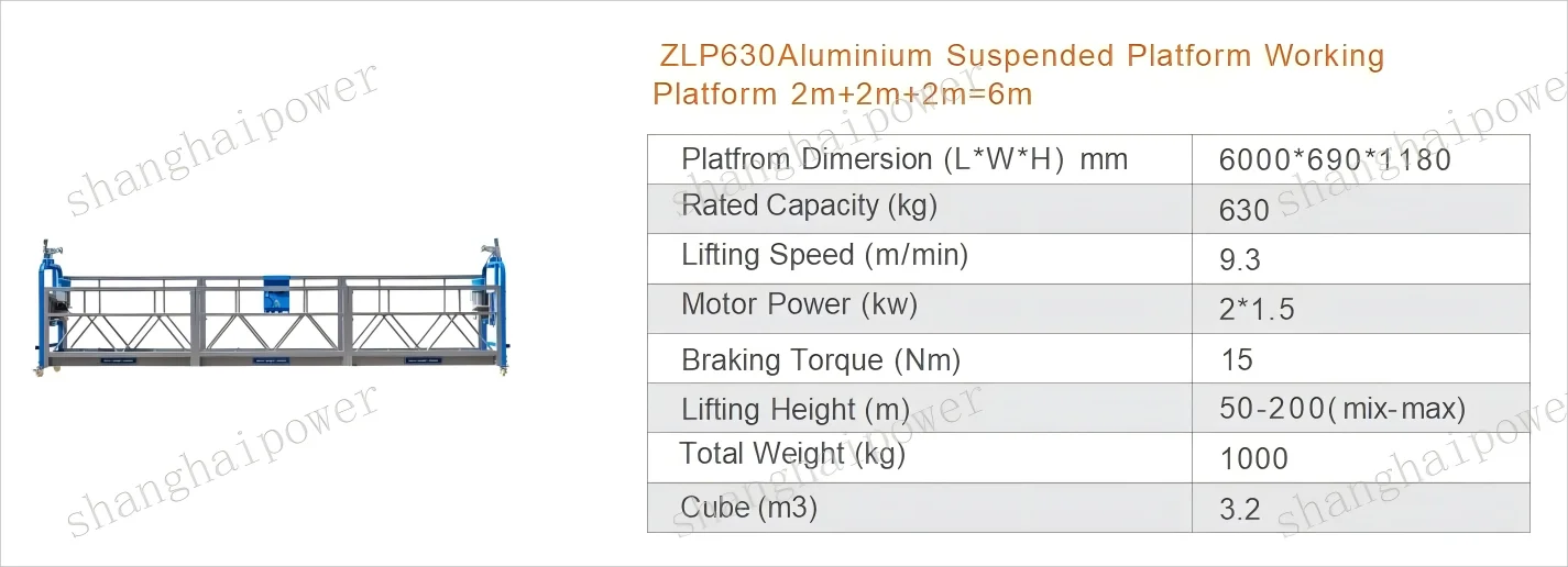 ZLP630 Electric Swing Stage - Efficient High-Rise Cleaning
