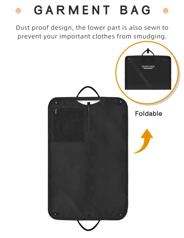 Factory Customized Waterproof Folding Polyester Garment Bag Reusable ...