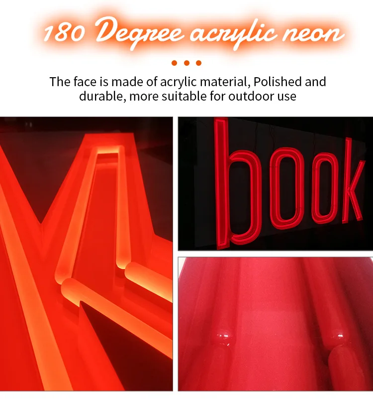 Rgb Sign Exterior Led Acrylic Faux Neon Sign With Stainless Steel Open ...