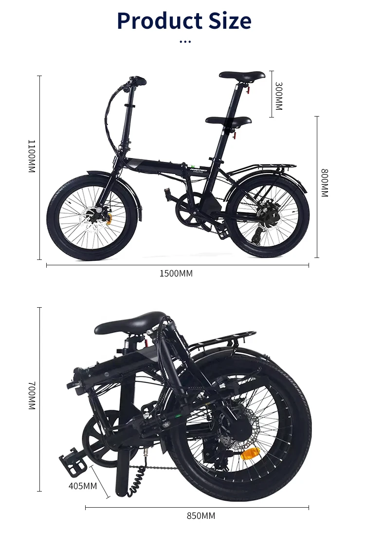 Mini Velo Bicycle - 20 Inch 7 Speed Electric Foldable Bike