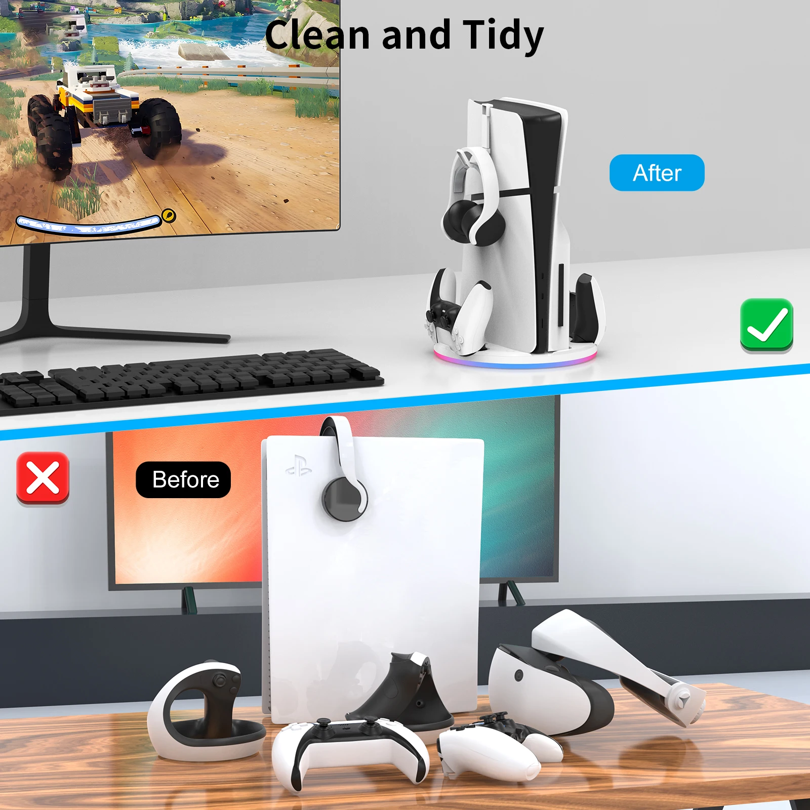 Dual Controller Charging Station With Safety Lock Design And Led ...