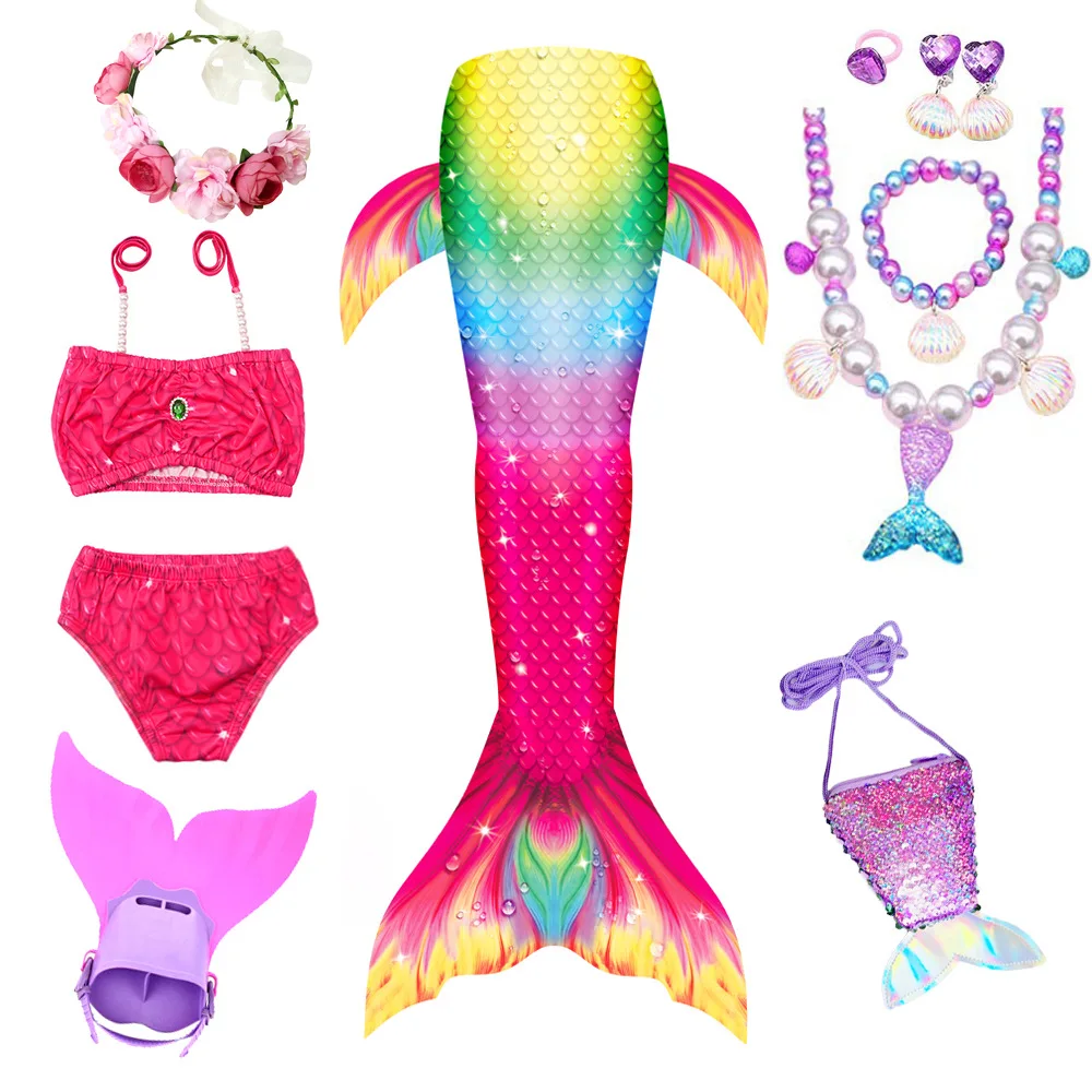 Mermaid Swimsuit Costume - Multicolor Swimwear for Kids