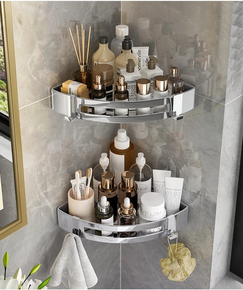 304 Stainless Steel Tripod Wall Hung Bathroom Storage Rack Bathroom ...