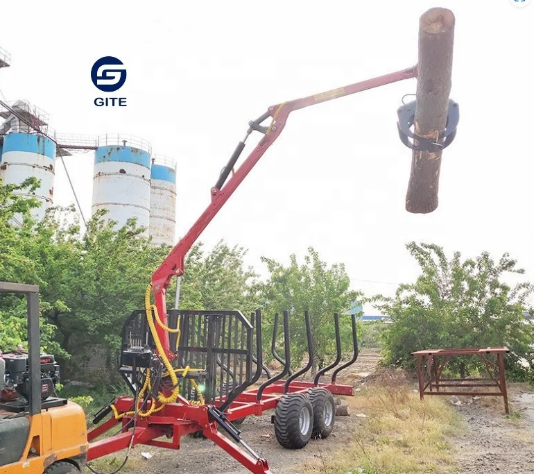 Timber crane Forest Log Trailer With Crane For Tractor| Alibaba.com
