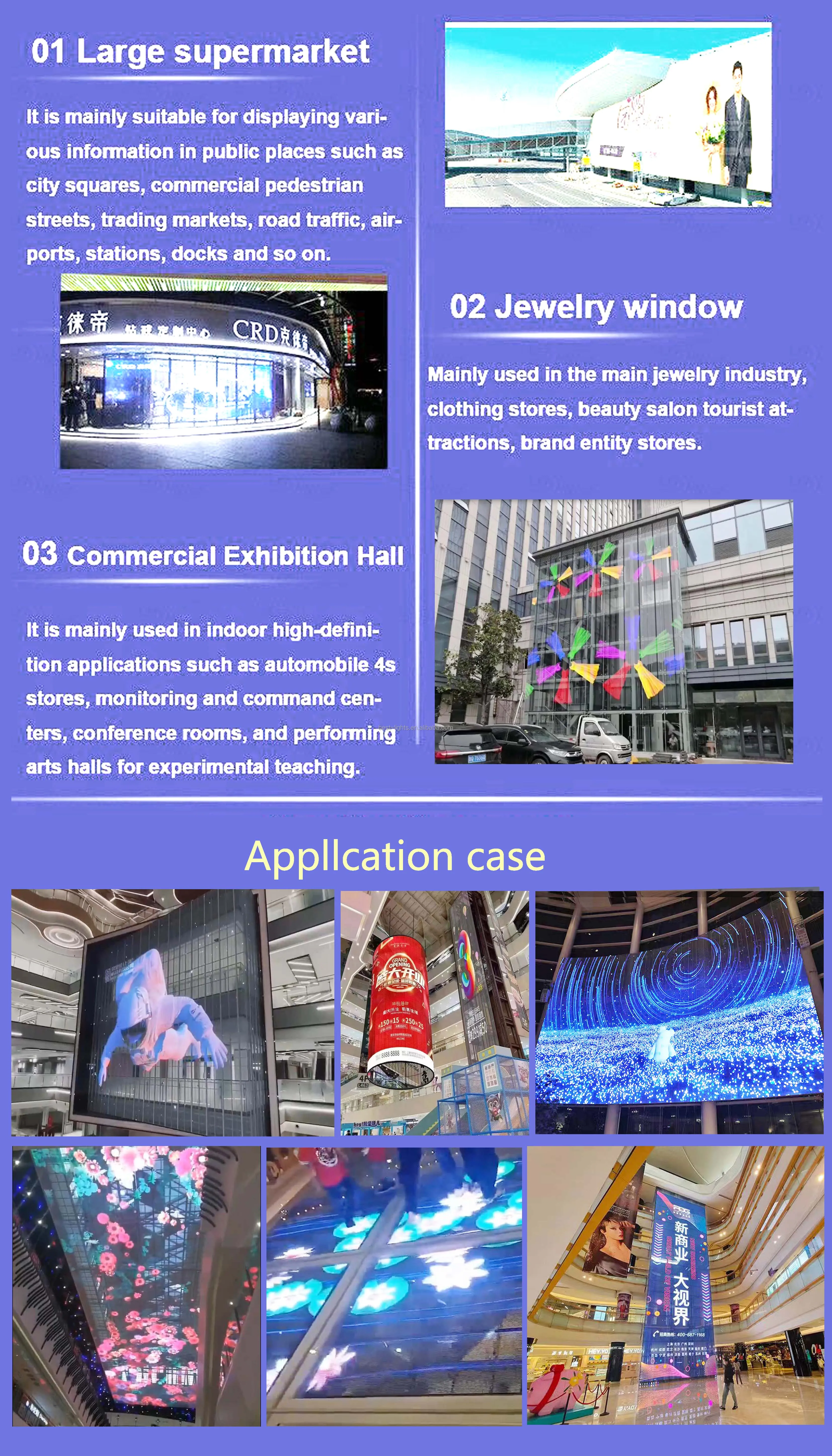 Advertisement Commercial Transparent Led Screen Display On Glass ...
