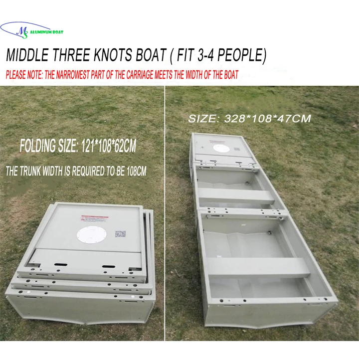 Folding Boat Portable Fishing Boat for Sale with PPR MS Aluminium Boat