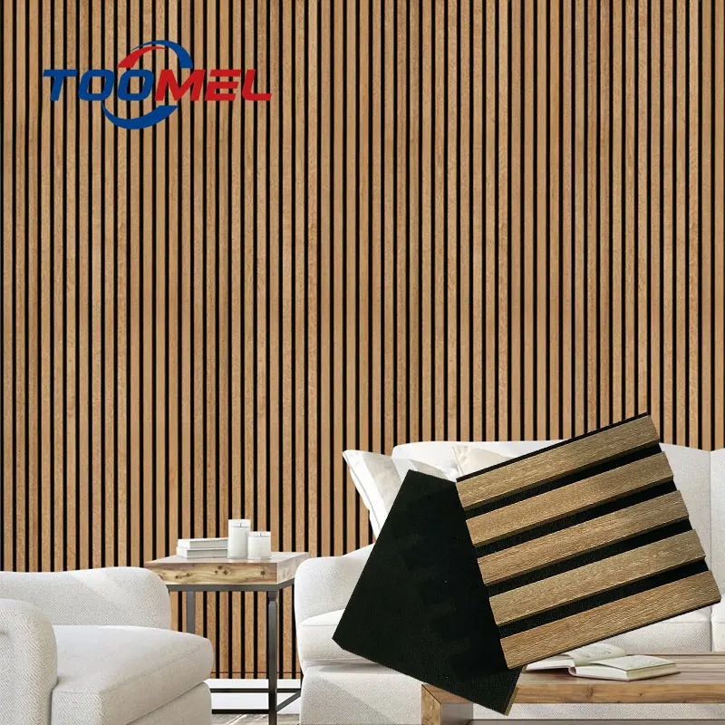 Akupanel Slatted Wooden Easy Installation Veneer Acoustic Panel Design ...