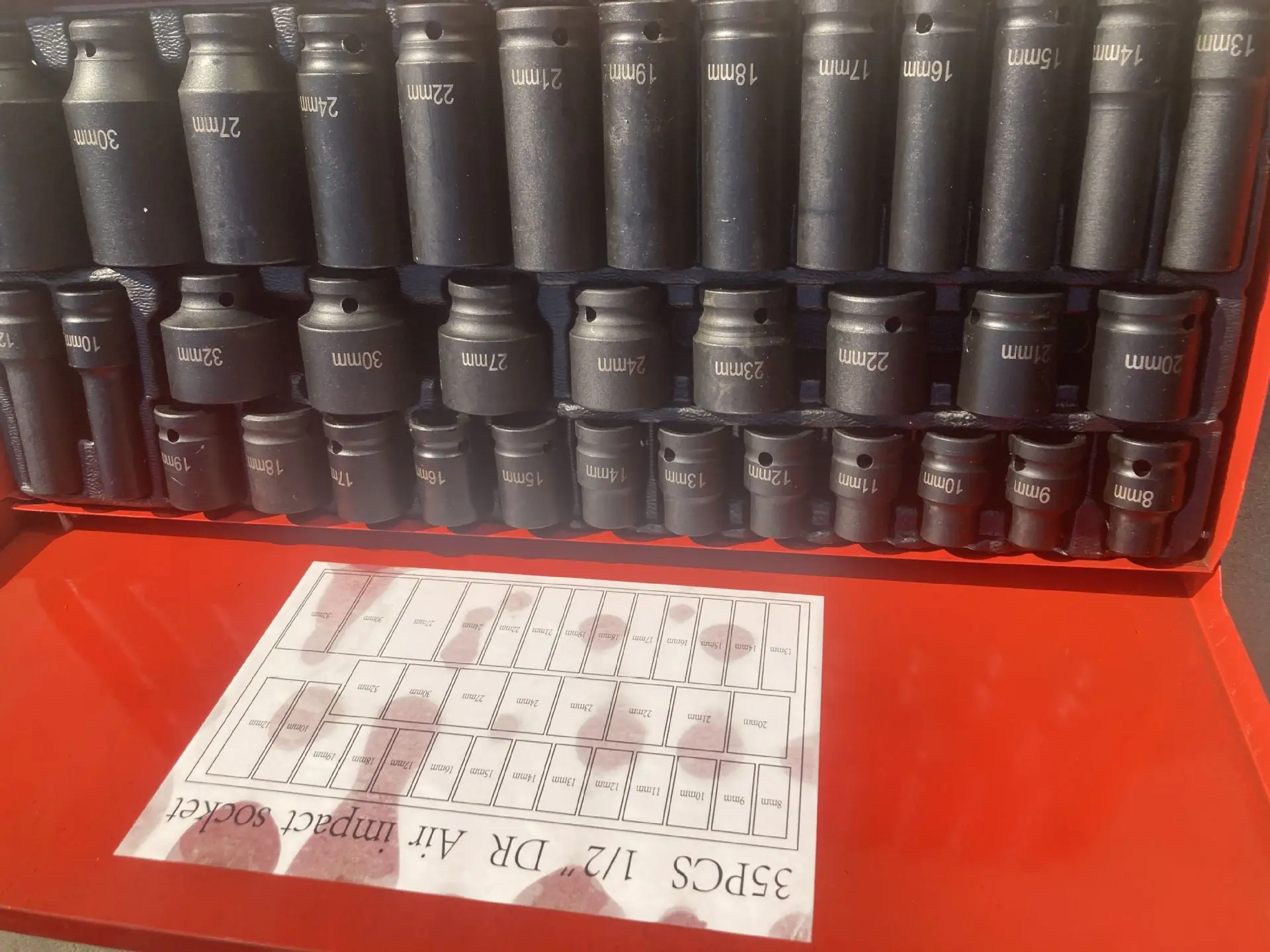 35pcs Air Impact Socket Wrench Set - Mechanic Tool Kit