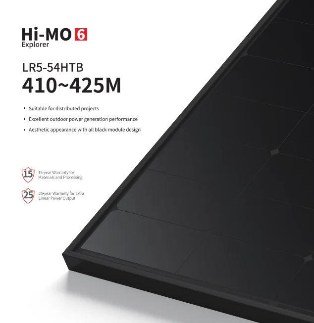 Longi Hi-mo 6 Scientist Lr5-54htb 440-450m Half Cell All Black Solar ...