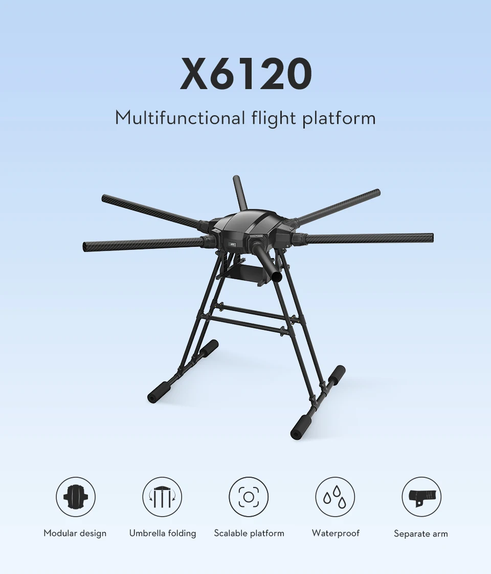 High Quality Customized Mini Light Load Eft X6120 Delivery Drone Frame ...