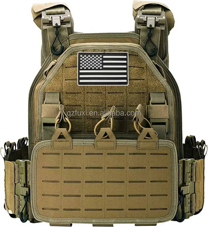 1000D Nylon Laser Cut Tactical Vest Molle Plate Carrier Quick Release Vest Outdoor Cs Paintball ...