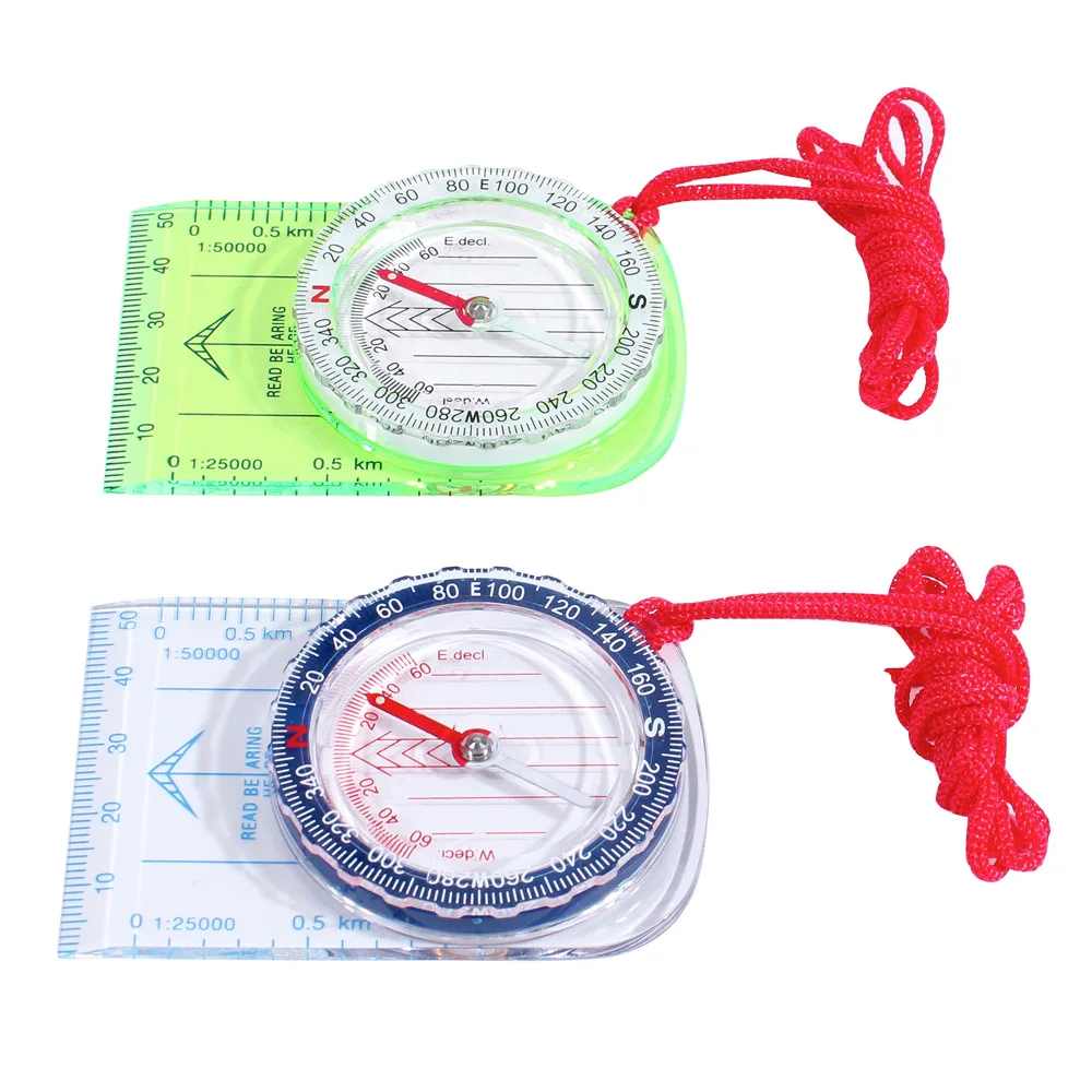 Luminous Waterproof Scale Map Compass Portable With Lanyard Compass ...