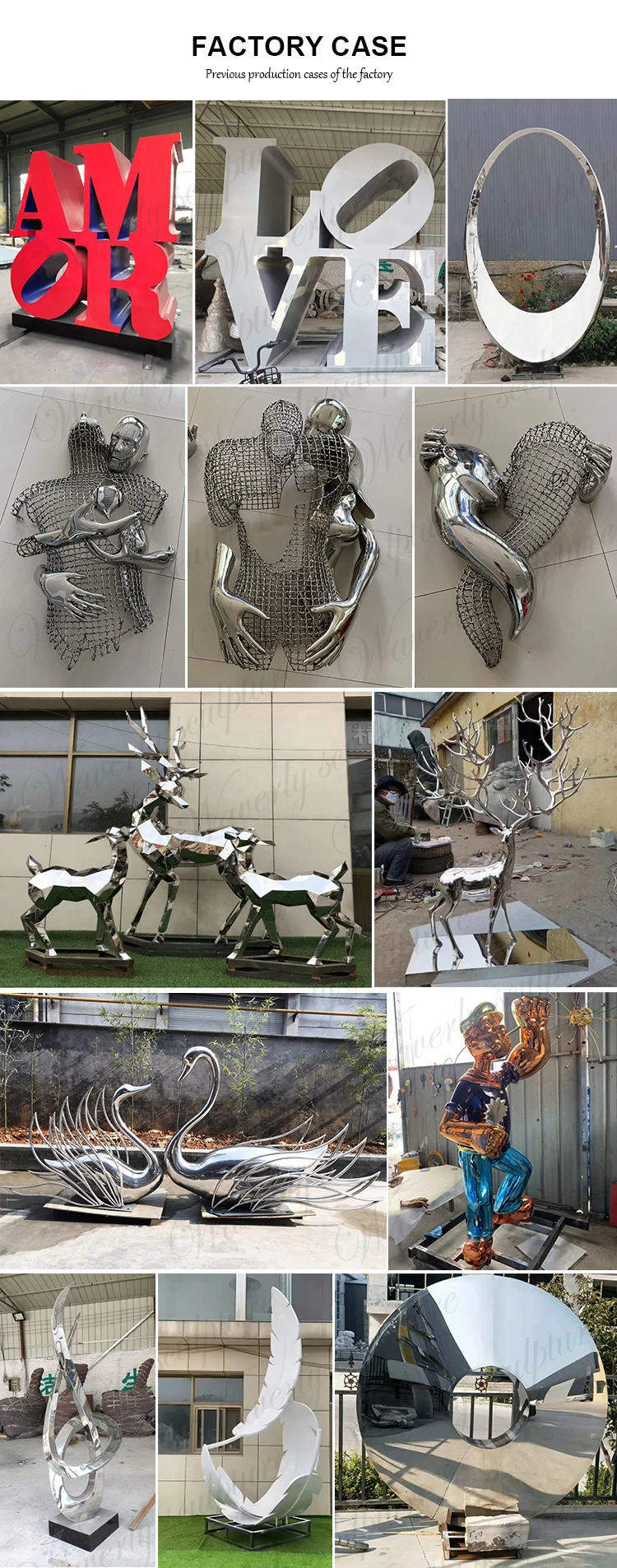 Customized Modern Outdoor Large Giant Metal Love Sculpture Hearts ...