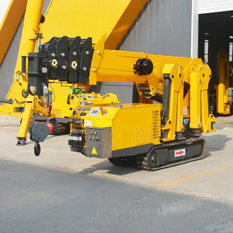 Portable 1 Ton Mobile Crane Spider Electric Crawler Crane Spider ...
