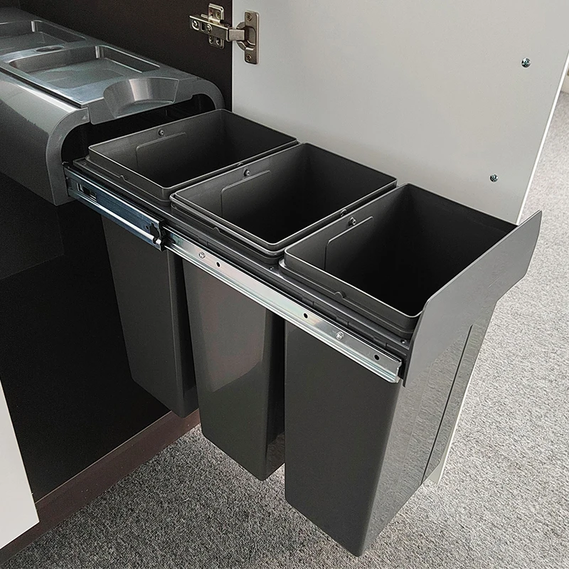 WELLMAX Kitchen Slide Out Dustbin Ash Bin Toilet Recycling Hidden ...