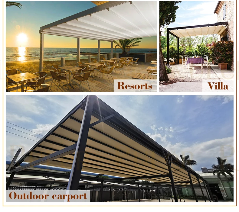 Automatic Roof Cover - Outdoor PVC Pergola with Awnings