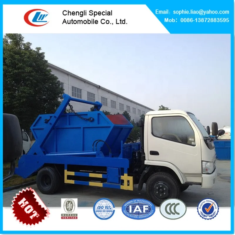 Dongfeng Mini Swing Arm Garbage Truck Dust Cart,Self Loading Container ...