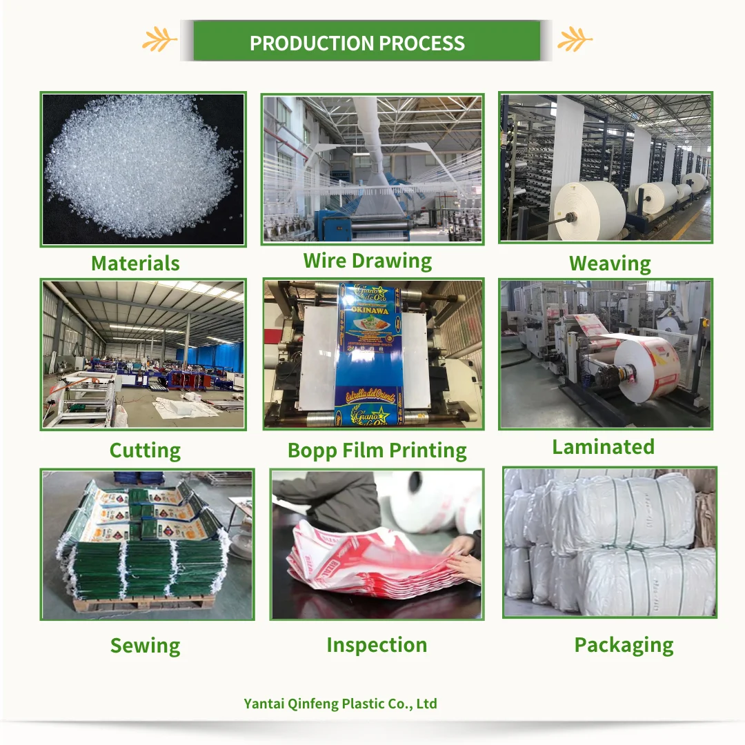 25kg 50kg Plastic Food Packaging Laminated Rice Block Bottom Bopp Woven ...