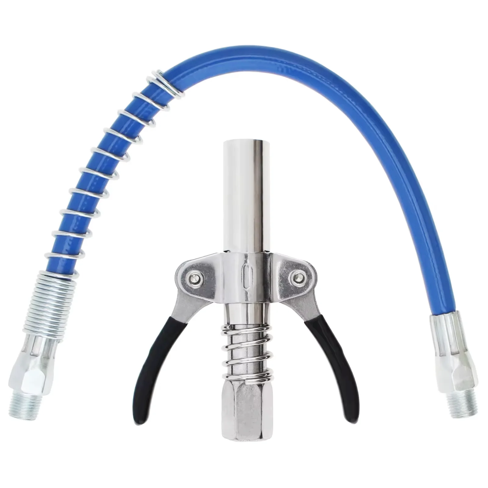 10000 Psi Grease Gun Coupler Nozzle Oiling Double Handle Injection ...