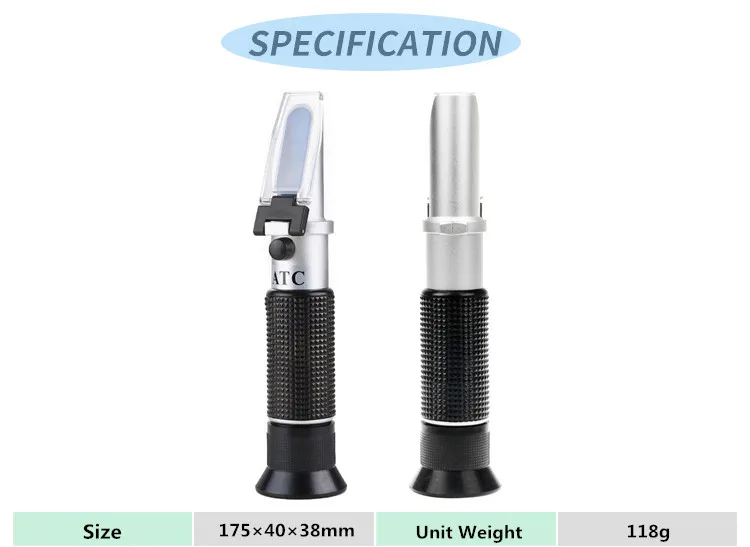 Manual Brix 0-10% Atc Meter Salinity Portable Refractometer Pure ...