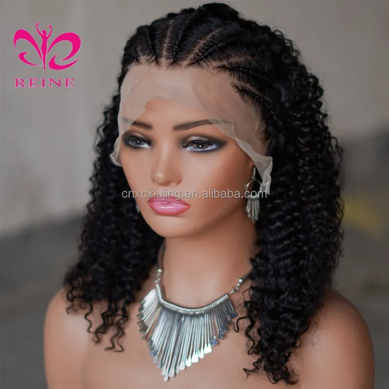 Braids Kinky Curly Lace Frontal Wig - 13x4 for Black Women