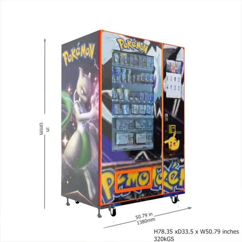 Custom LED Screen Self Service Smart Trading Card Vending Machine