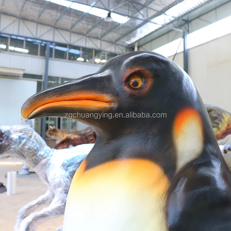 Waterproof Life Size Robotic Animatronic Penguin Statue for Animal ...