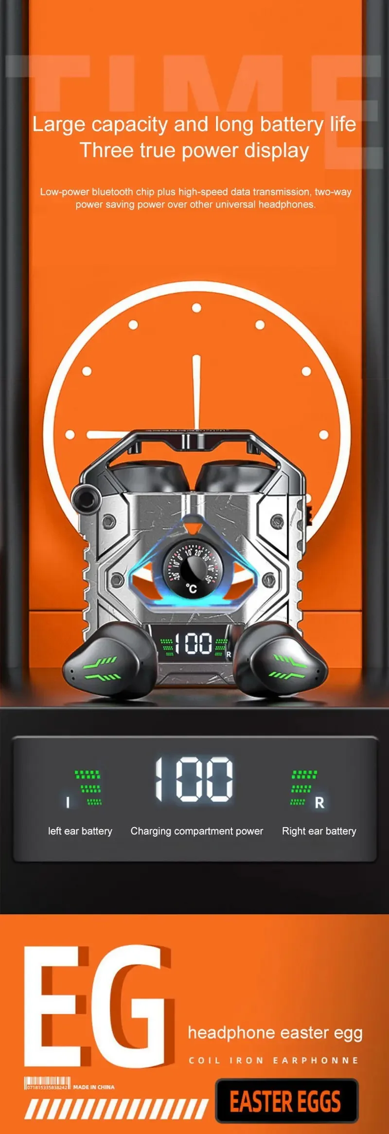 2023 H9 Tws Headphone Nirkabel Blue Tooth 5.3 Enc Earphone Gaming Noise ...