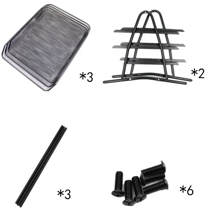 3 Tier Metal Wire Document Trays - Efficient Desk Organizers