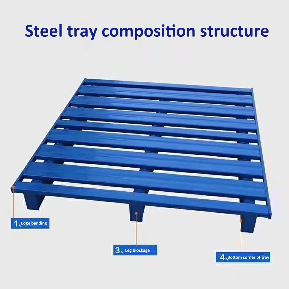 Customized Double-stacked Steel Pallet Heavy Duty Flat Metal Logistics ...