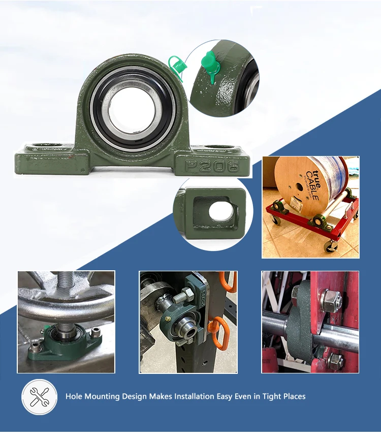 Pillow Block Bearings Ucp201 Ucp202 Ucp203 Ucp204 Ucp205 Ucp206 Plummer Block Ball Bearing Units ...