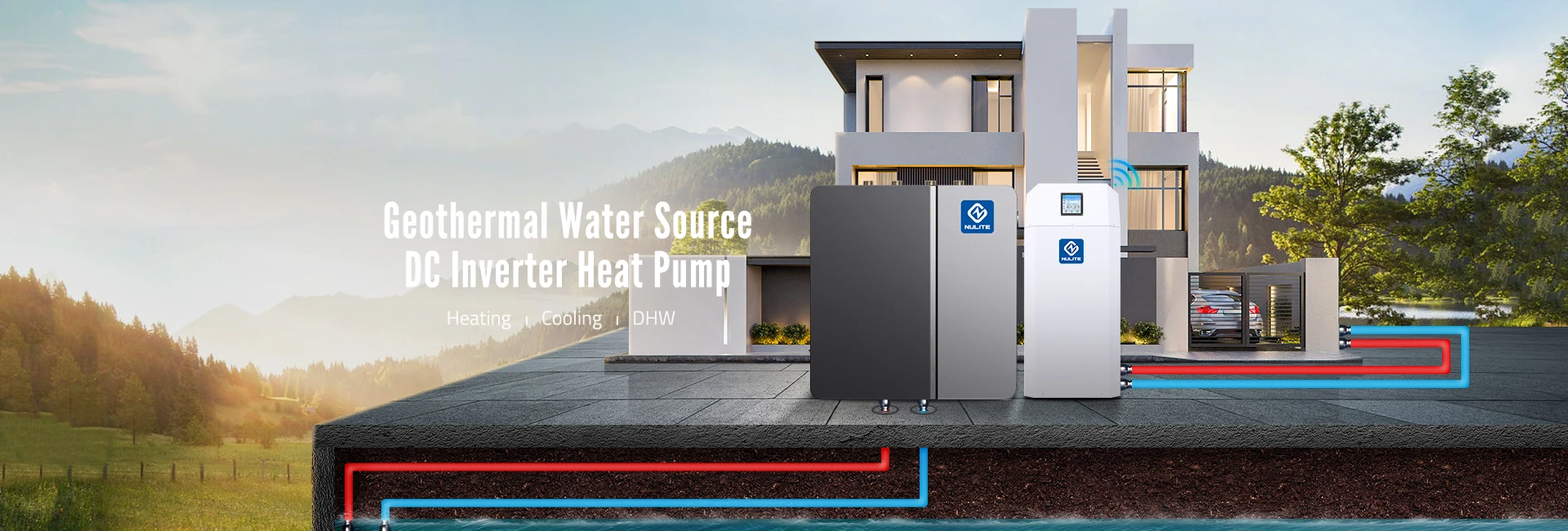 New Energy Ground Source Heatpump Wifi R32 Monoblock Inverter Heat Pump ...