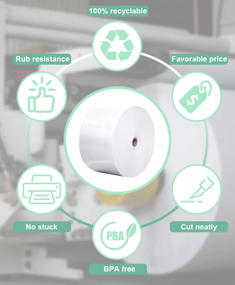 Factory Manufacturer Label Thermal Paper Jumbo Roll Thermal Paper Jumbo ...