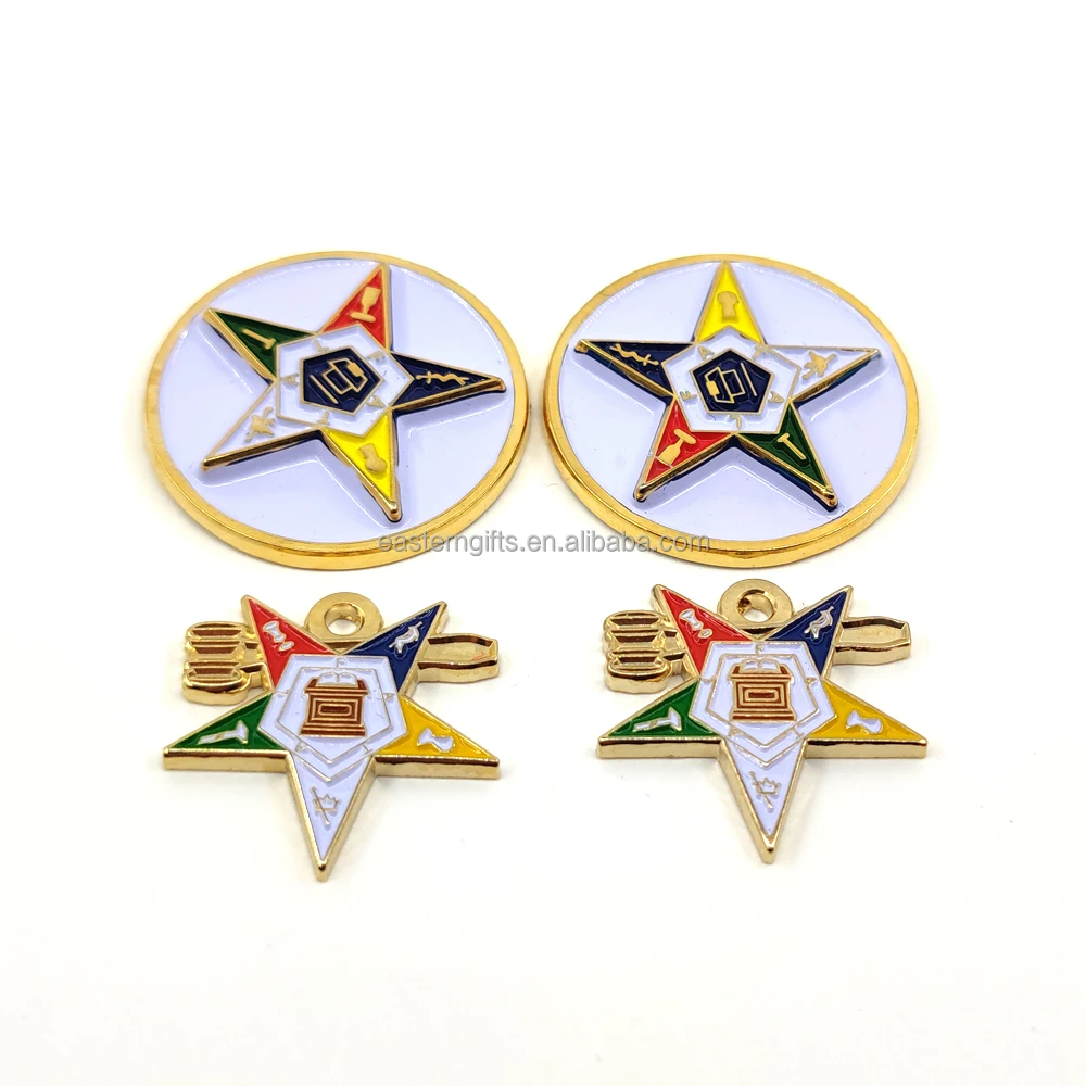 OES Masonic Car Emblem Freemasonry Regalia OES Pin Badge Customized ...
