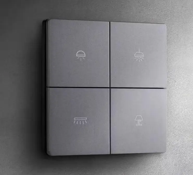 Factory Tuya Wifi 4 Gang Touch Button Home Smart Wall Light Switch ...