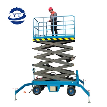 12m 500kg Hydraulic Mobile Elevating Scissor Man Lift Platform For Sale ...